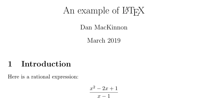 LaTeX101 Learning Module